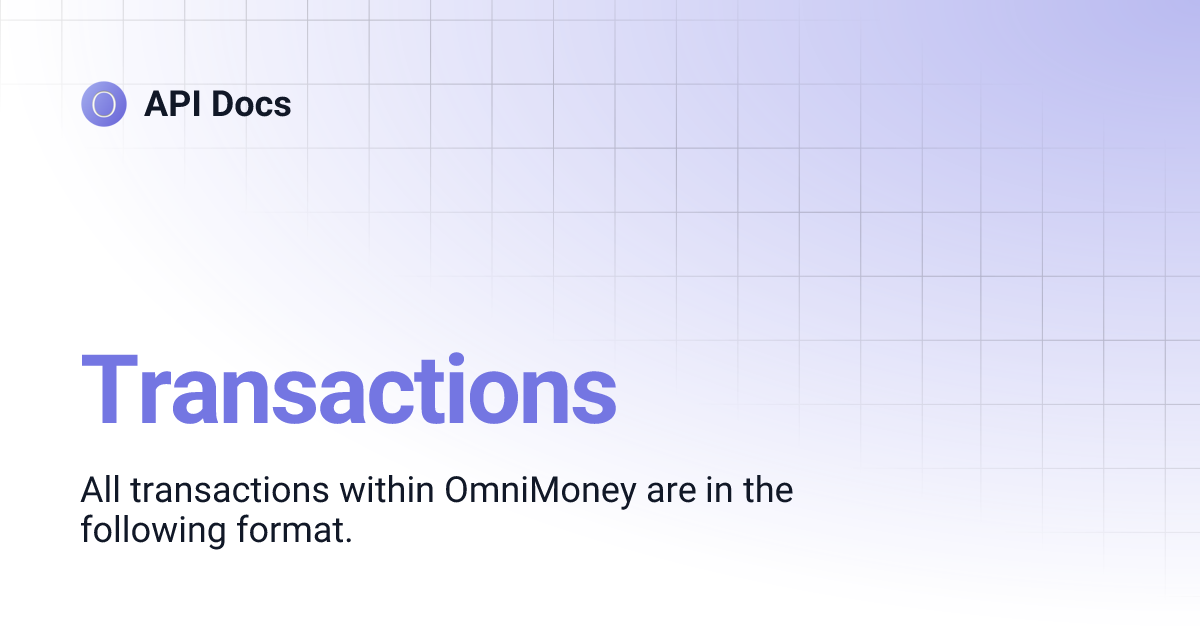 Transactions | API Docs